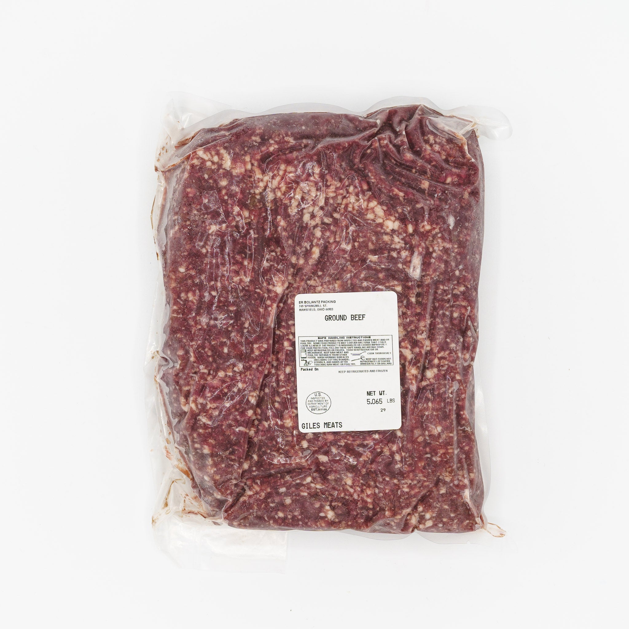 5 lb Ground Beef Bag – Giles Meats